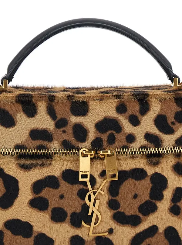 Saint Laurent Gaby Mini Leopard Print Pony Skin Bag - Multicolor