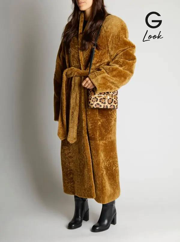 Saint Laurent Gaby Mini Leopard Print Pony Skin Bag - Multicolor