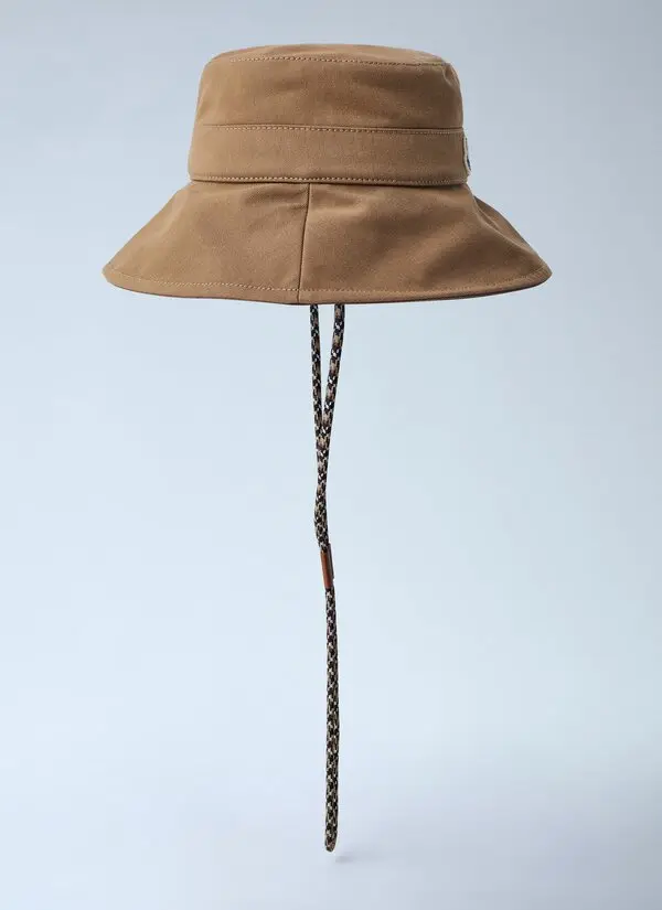 Moncler Logo Patch Bucket Hat - Brown