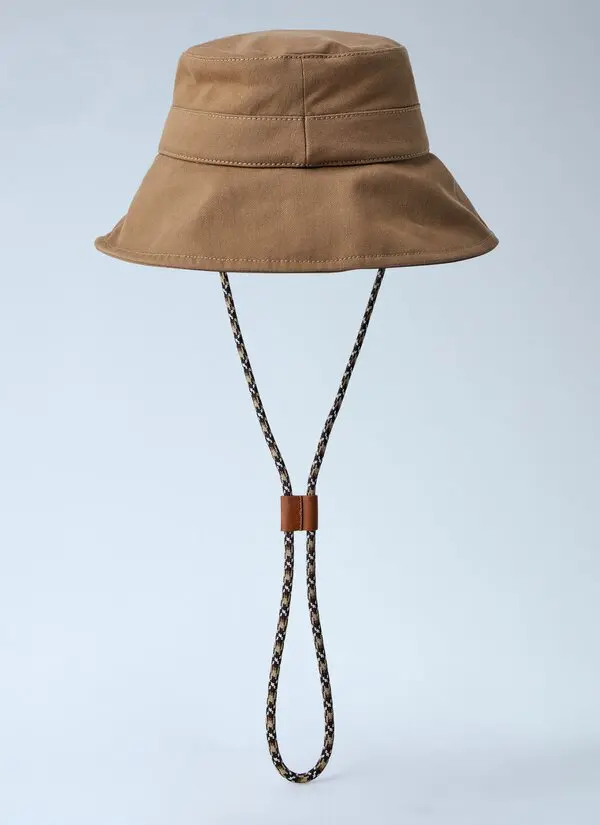 Moncler Logo Patch Bucket Hat - Brown