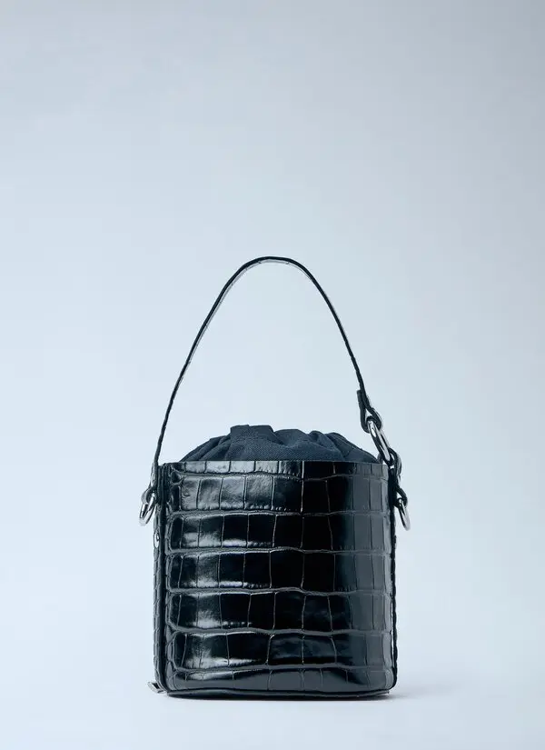 VIVIENNE WESTWOOD Daisy Drawstring Bucket Bag - Black