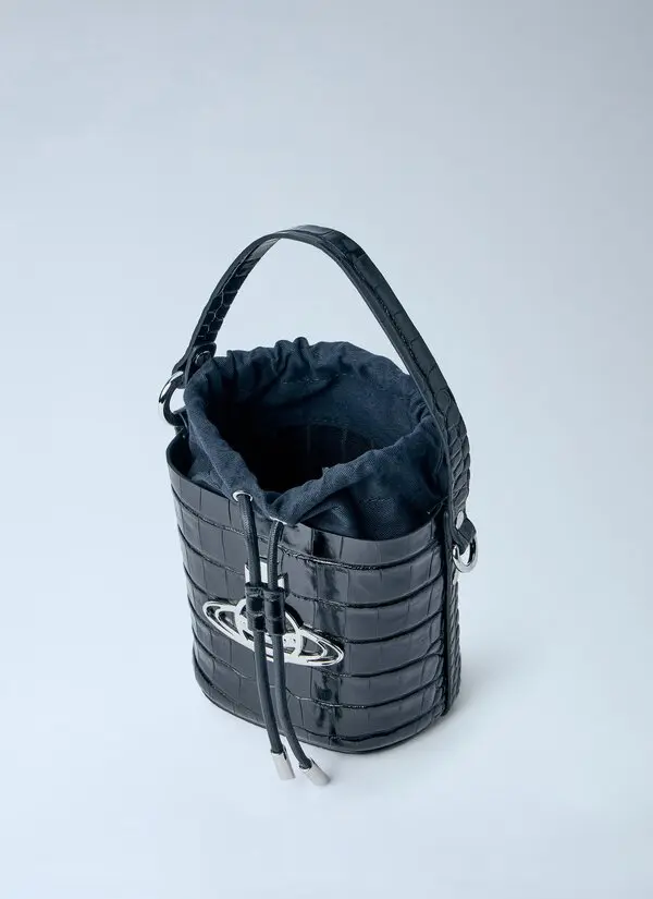 VIVIENNE WESTWOOD Daisy Drawstring Bucket Bag - Black