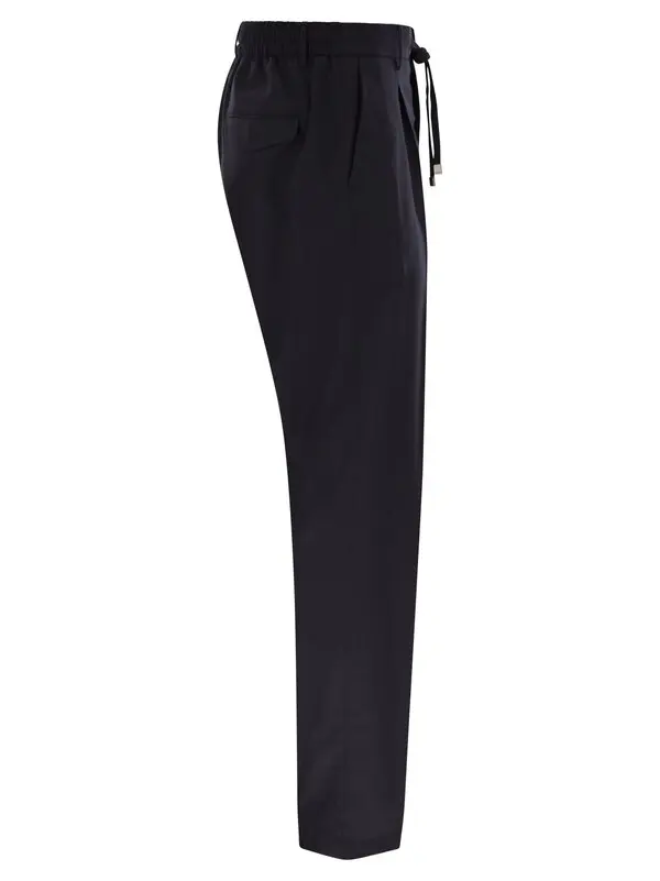 Peserico Virgin Wool Trousers - Blue