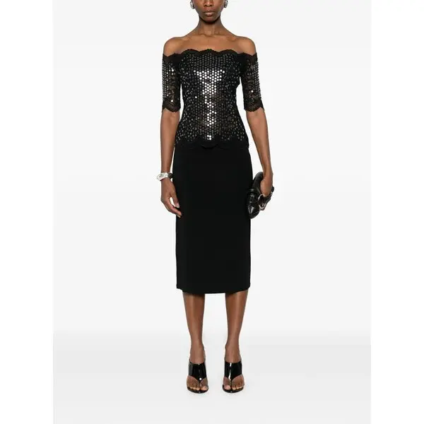 Rabanne Off-shoulder Sequin Embellished Top