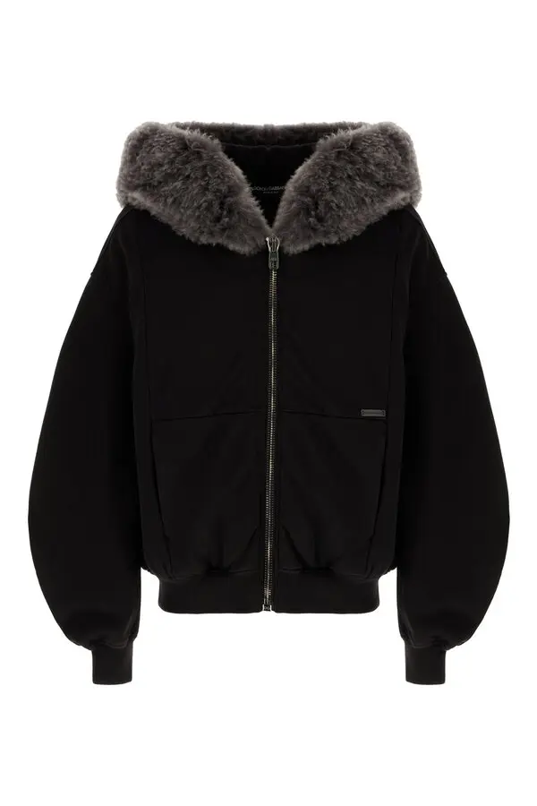 Dolce & Gabbana Zip-up Jacket With Fur Trim