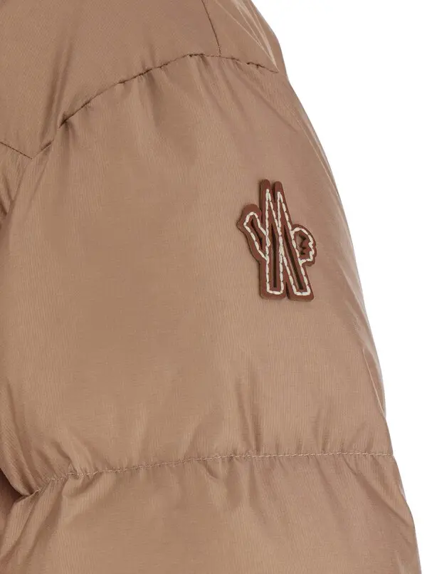 Moncler Down Jacket With Buckled Belt - Multicolor