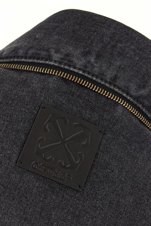 Off-White Denim Vest With Zip Details