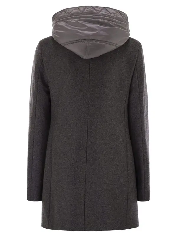 FAY Toggle Coat In Mélange Wool Cloth - Multicolor
