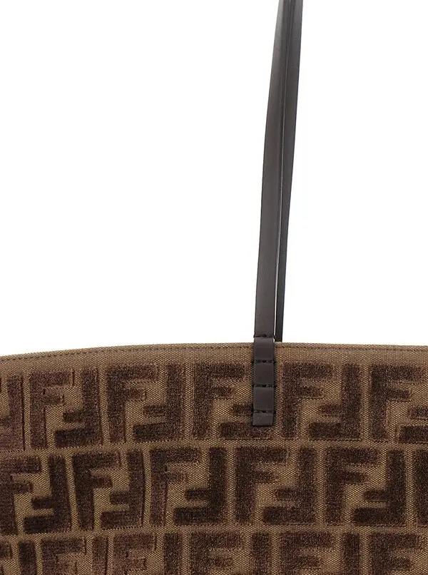 Fendi Shopper Large Ff Motif Tote Bag - Multicolor