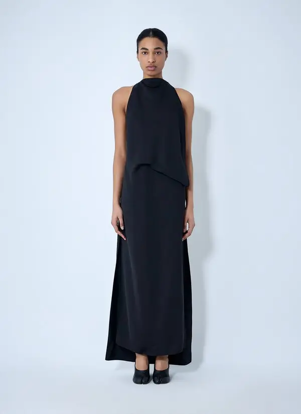 Sportmax Sleeveless Draped Maxi Dress - Black