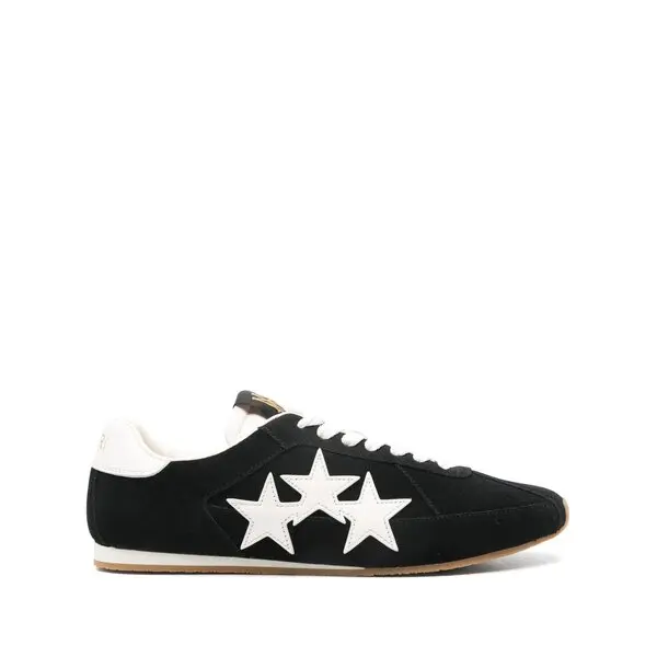 Amiri Suede Bone Motif Low-top Sneakers - Black