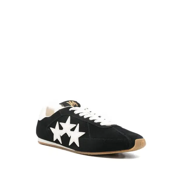 Amiri Suede Bone Motif Low-top Sneakers - Black