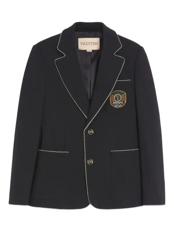 Valentino Garavani Single-breasted Blazer With Patch