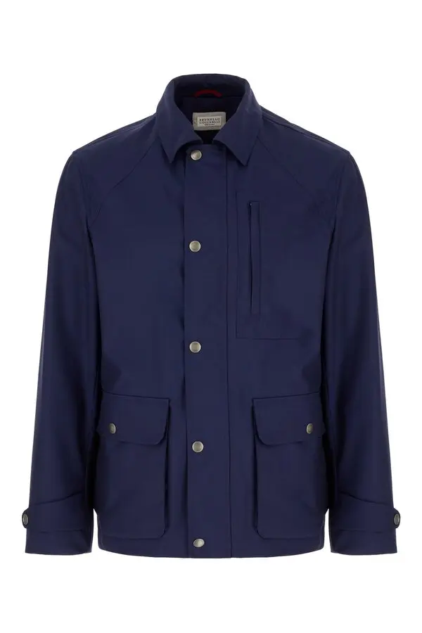 Brunello Cucinelli Navy Blue Jacket - Multicolor