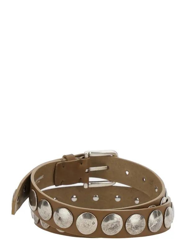 GOLDEN GOOSE Leather Studded Belt - Multicolor