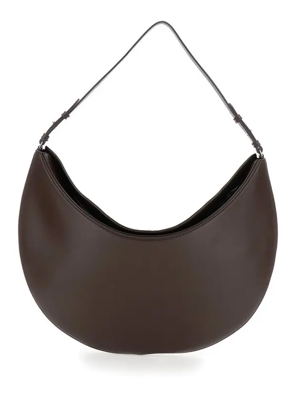 Jacquemus Le Calisso Rond Large' Leather Shoulder Bag - Brown