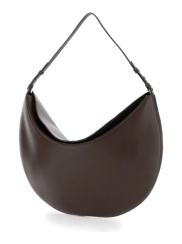 Jacquemus Le Calisso Rond Large' Leather Shoulder Bag - Brown