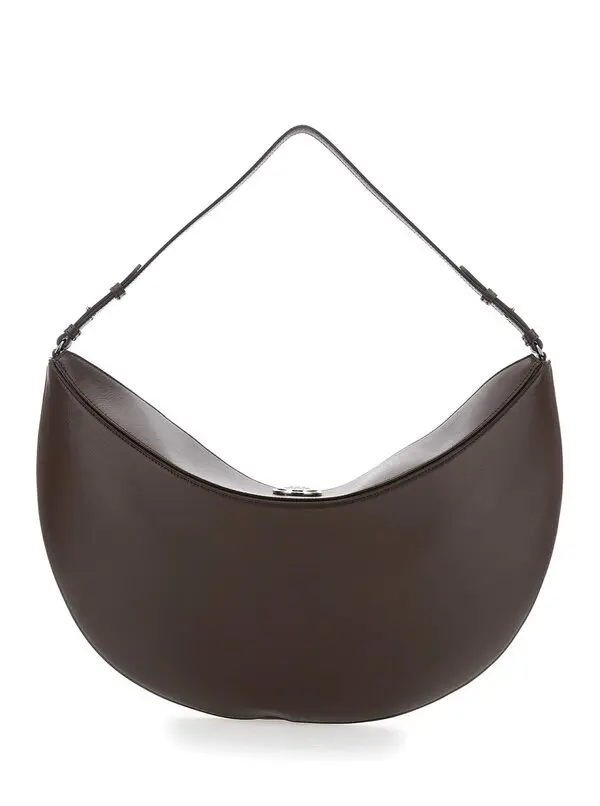 Jacquemus Le Calisso Rond Large' Leather Shoulder Bag - Brown