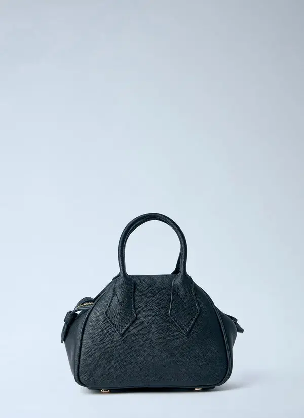 VIVIENNE WESTWOOD Saffiano Mini Yasmine Bag - Black