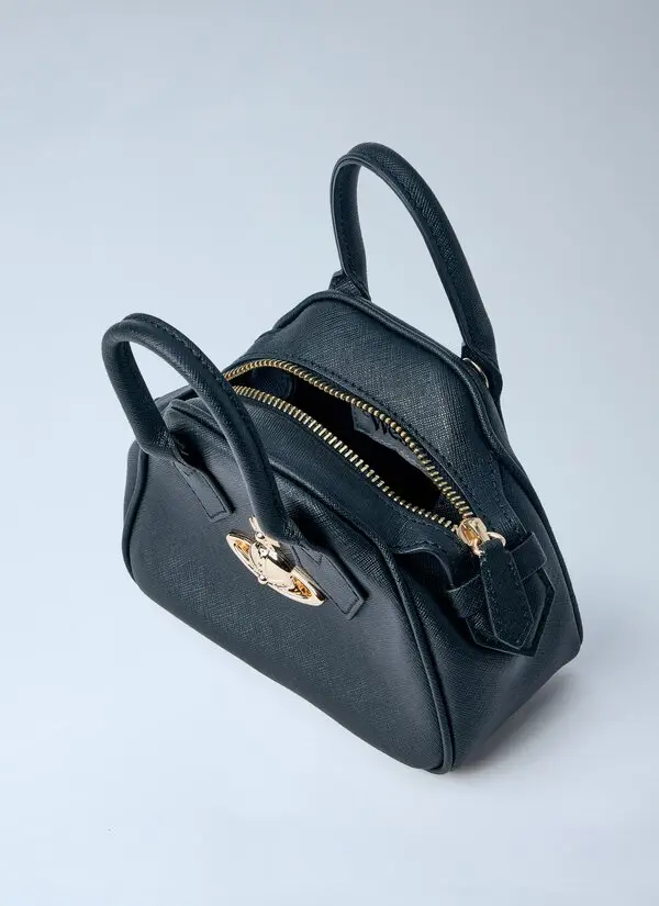 VIVIENNE WESTWOOD Saffiano Mini Yasmine Bag - Black