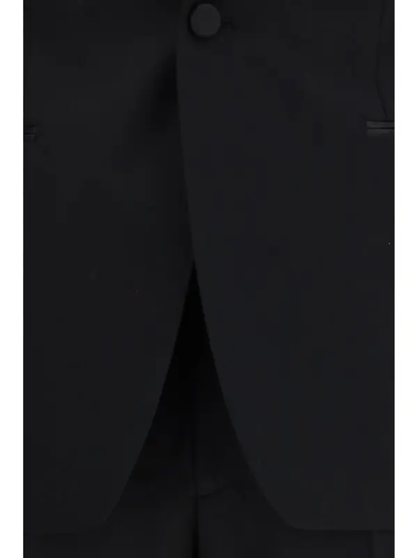 Tagliatore Single-breasted Virgin Wool Suit - Black