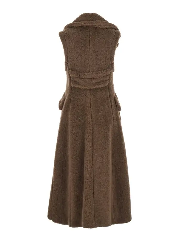 Max Mara Sleeveless Coat With Wide Lapels - Multicolor