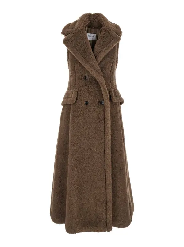 Max Mara Sleeveless Coat With Wide Lapels - Multicolor