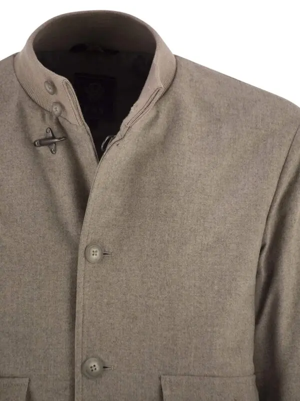 FAY Virgin Wool Bomber Jacket - Cream