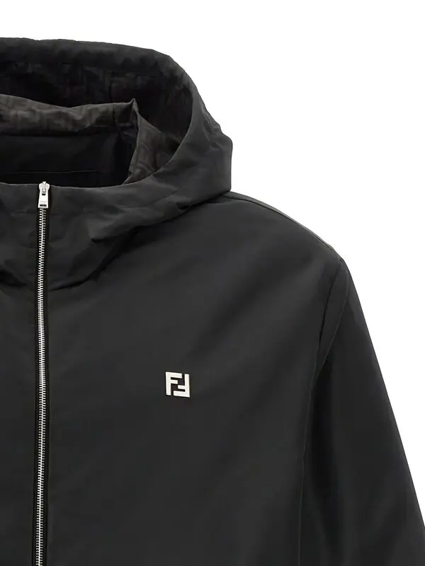 Fendi Hooded Blouson - Black