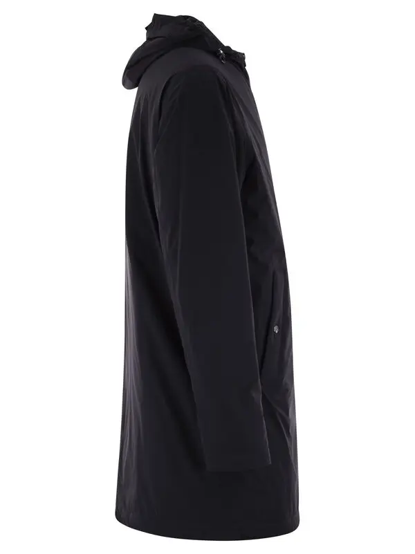 Herno Long Padded Hooded Jacket - Blue