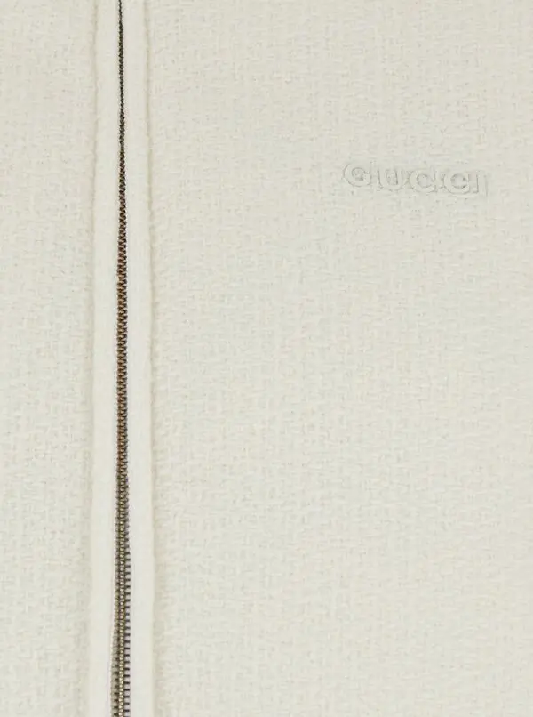 Gucci Wool Bomber Jacket With Logo Lettering