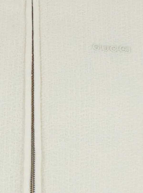 Gucci Wool Bomber Jacket With Logo Lettering