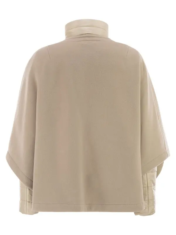 FAY 3-in-1 Double-sided Wool And Cashmere Cape With Removable Padded Jacket - Multicolor