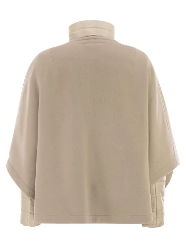 FAY 3-in-1 Double-sided Wool And Cashmere Cape With Removable Padded Jacket - Multicolor