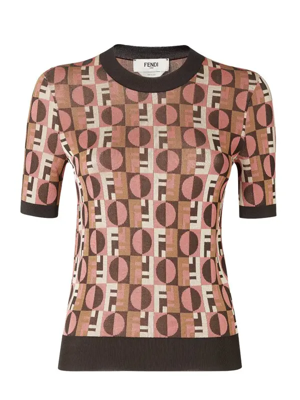 Fendi Ff' Pattern T-shirt