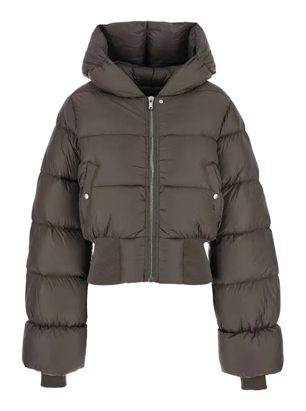 Rick Owens Cropped Down Jacket With Hood - Multicolor