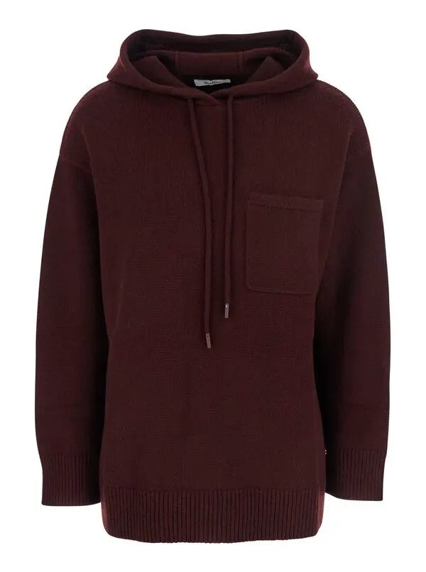Max Mara Cashmere Drawstring Hooded Sweater With Dropped Shoulders - Multicolor
