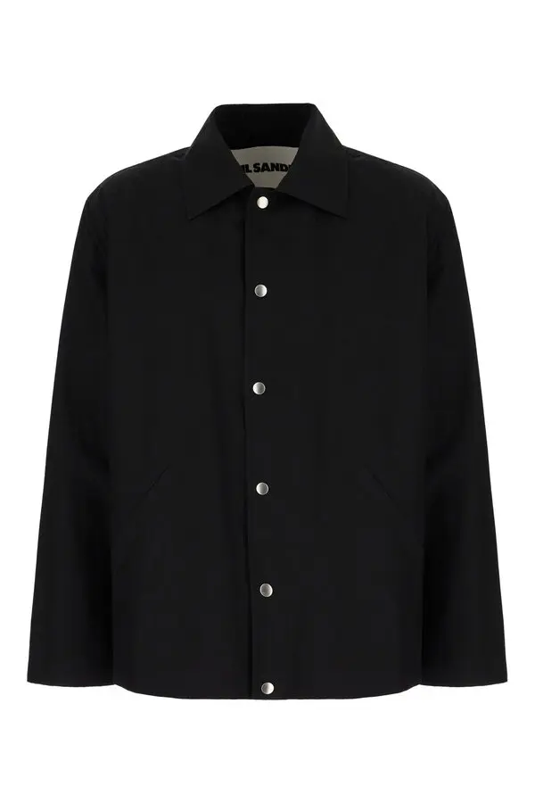 JIL SANDER Black Button-detailed Jacket - Multicolor