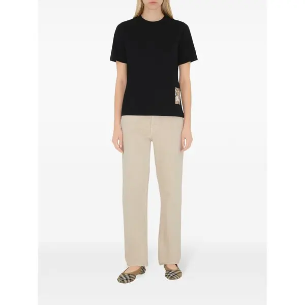 Burberry Cotton Jersey T-shirt With Check-patch Detail