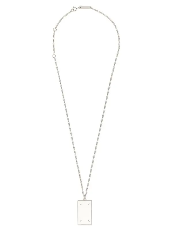 MAISON MARGIELA Four Stitches Pendant Necklace - Silver