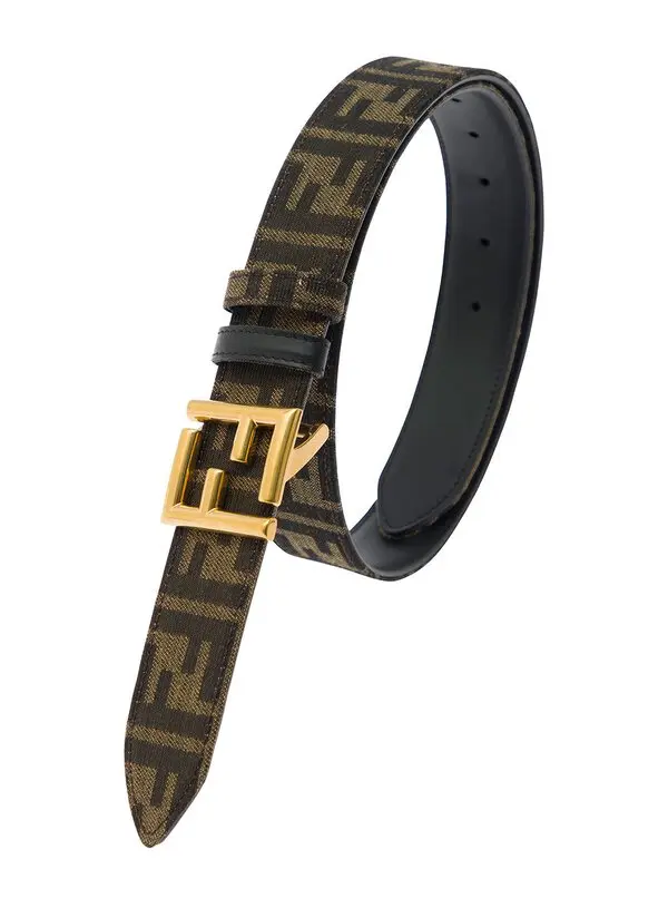 Fendi Reversible Ff Logo Buckle Leather Belt - Multicolor