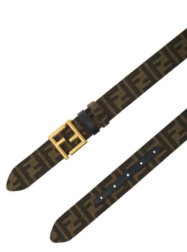 Fendi Reversible Ff Logo Buckle Leather Belt - Multicolor