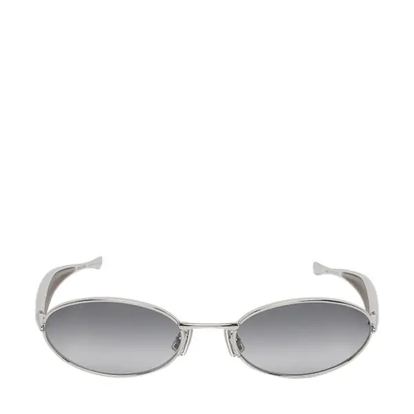 Bottega Veneta Oval Sunglasses - Silver
