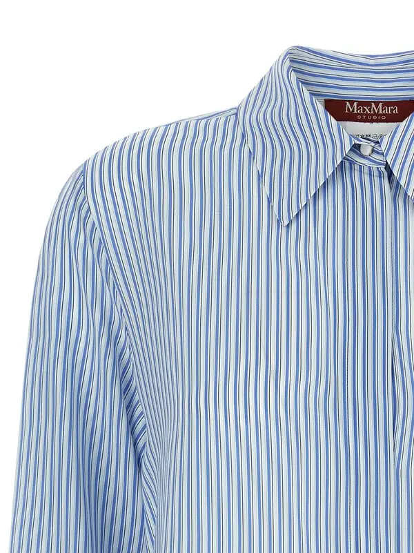 Max Mara Mstflirt Striped Silk Shirt