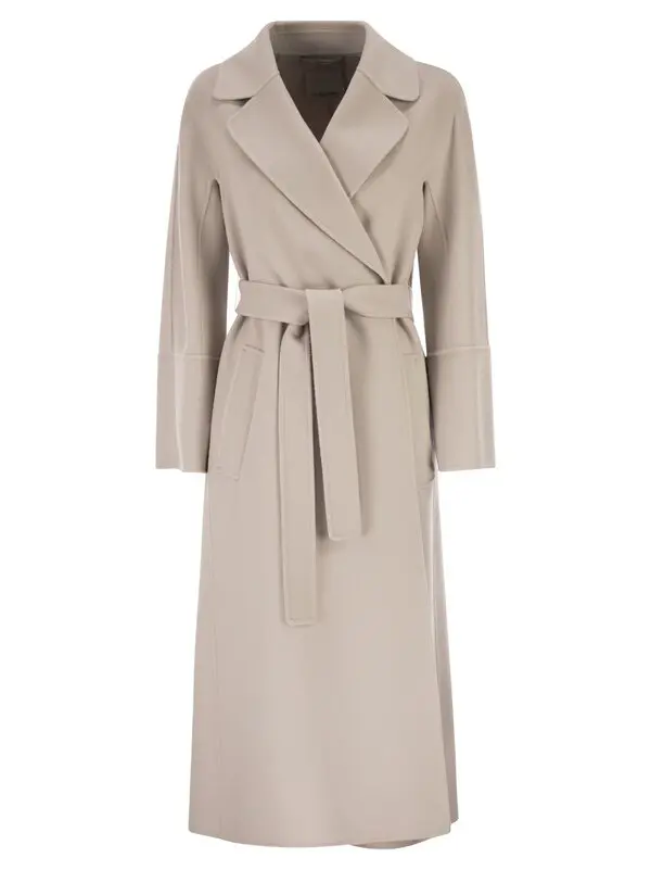Max Mara Wool Belted Coat - Cream