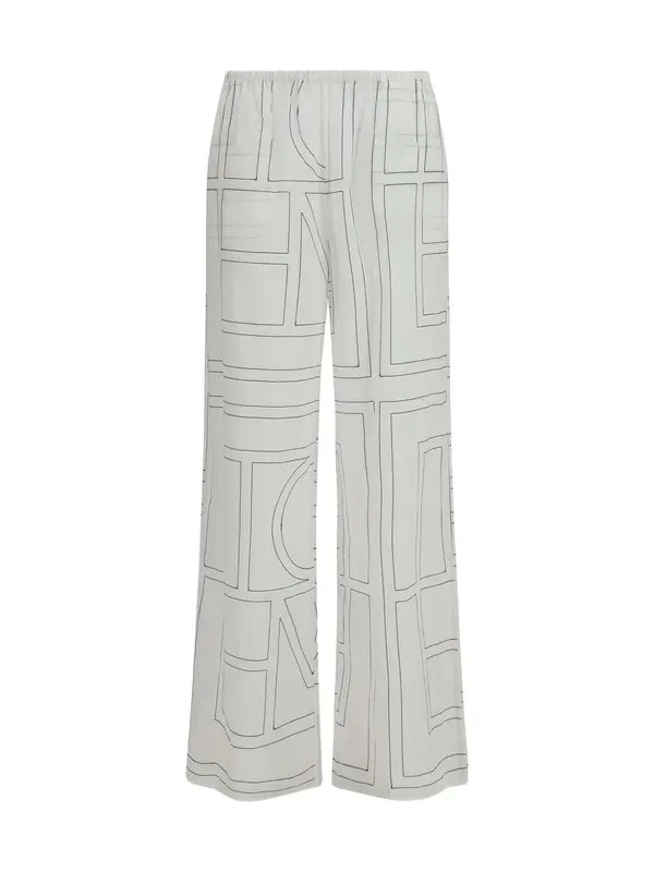 TOTEME Monogram Pants - White