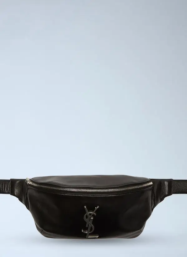 Saint Laurent Logo Monogram Belt Bag - Black