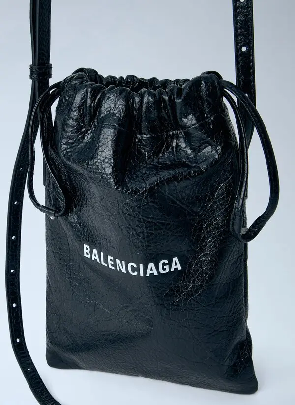 Balenciaga Shopper Phone Holder - Black