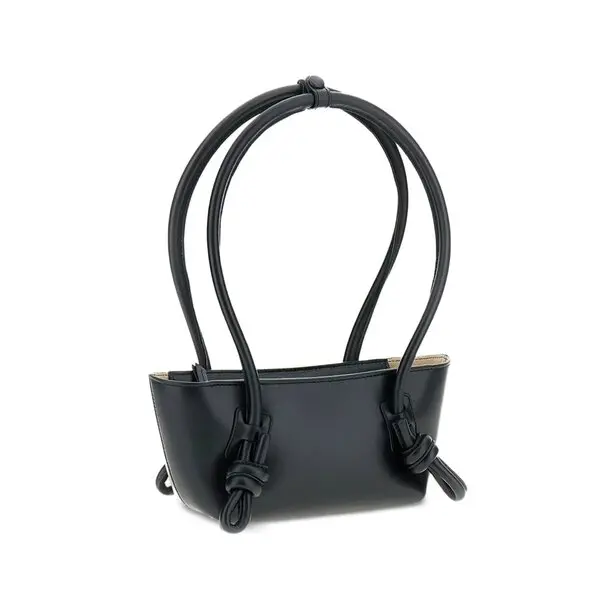 Hereu Suede Knot Detail Shoulder Bag - Black