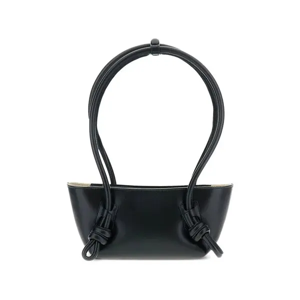 Hereu Suede Knot Detail Shoulder Bag - Black